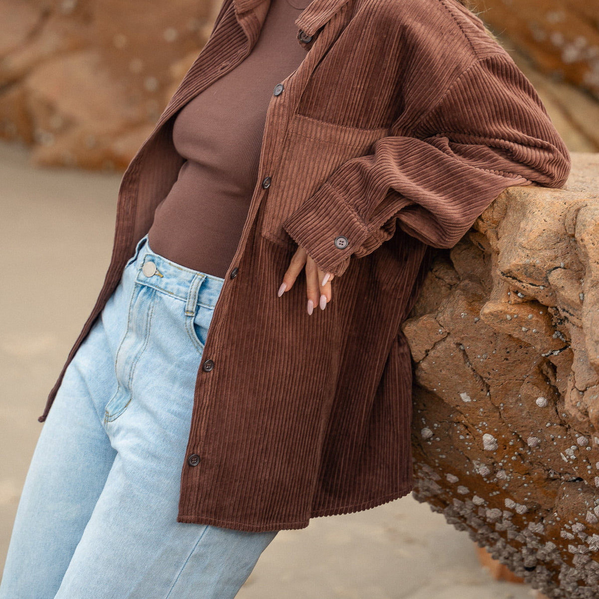 Cord Jacket - Choc – Chasing Sundays